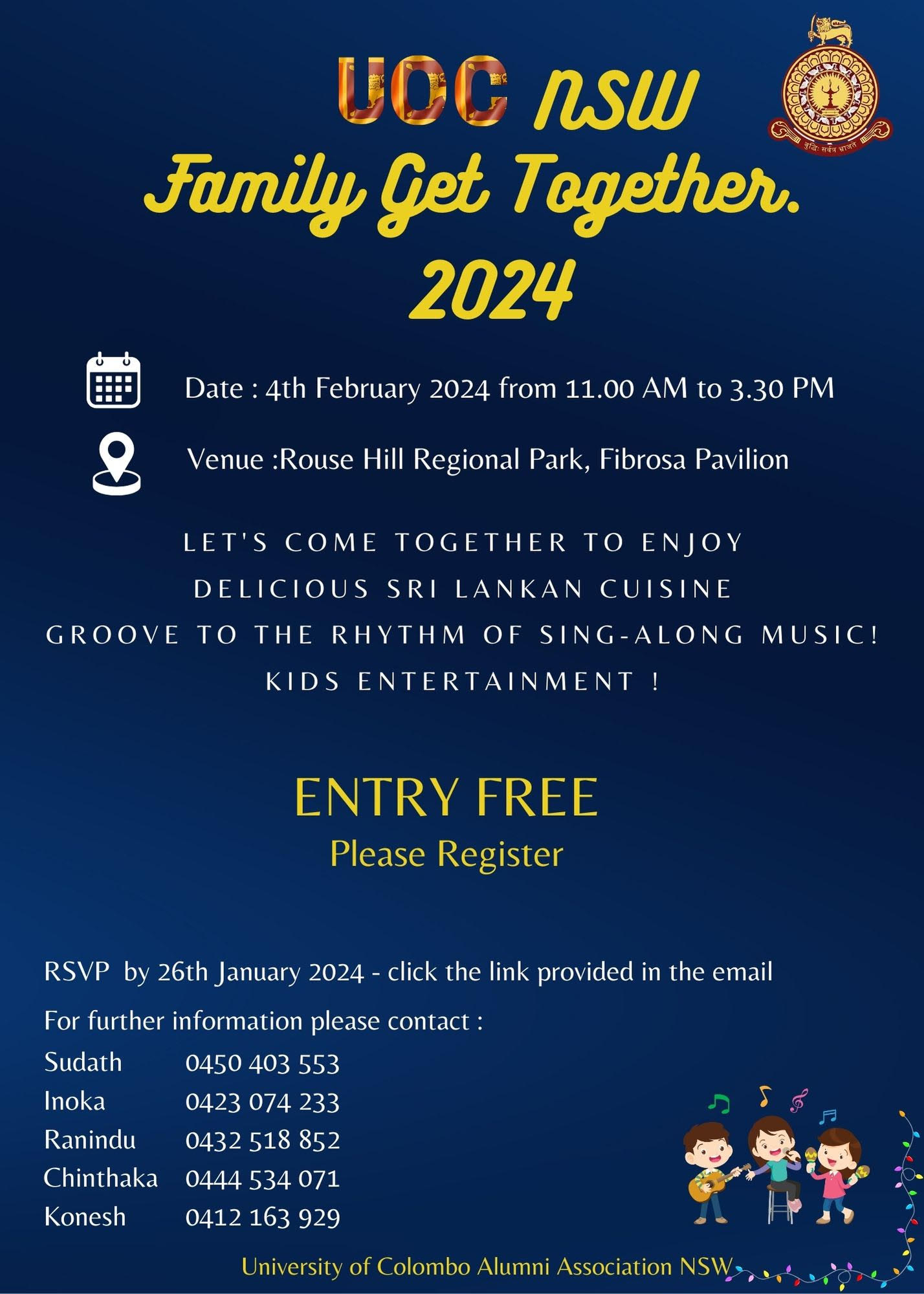 Family Get Together 2024 | University of Colombo Alumni Association of ...
